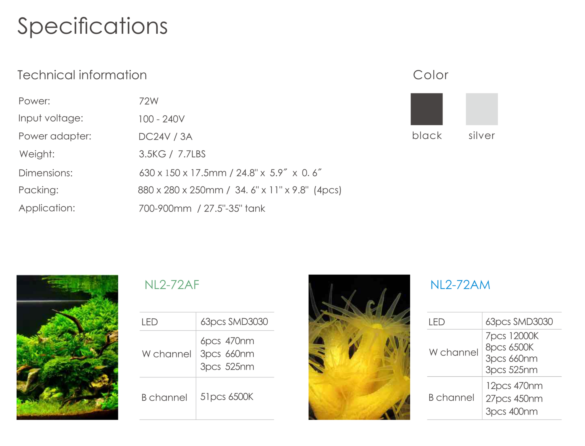 Nemolight II NL2- 72w Led aquarium – Aquamaniacs